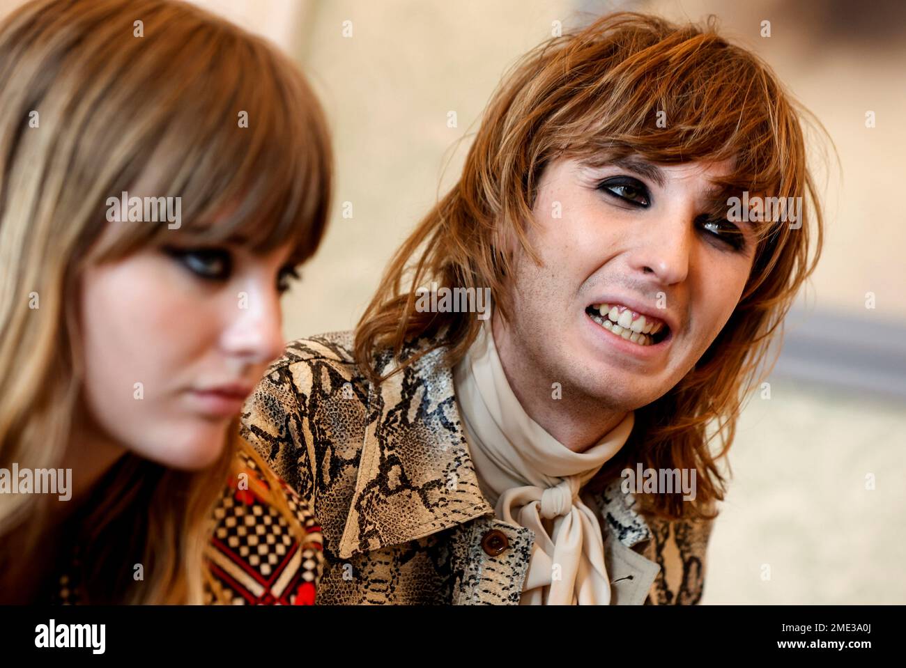 Bass player Victoria De Angelis, left, and guitarist Thomas Raggi, of ...