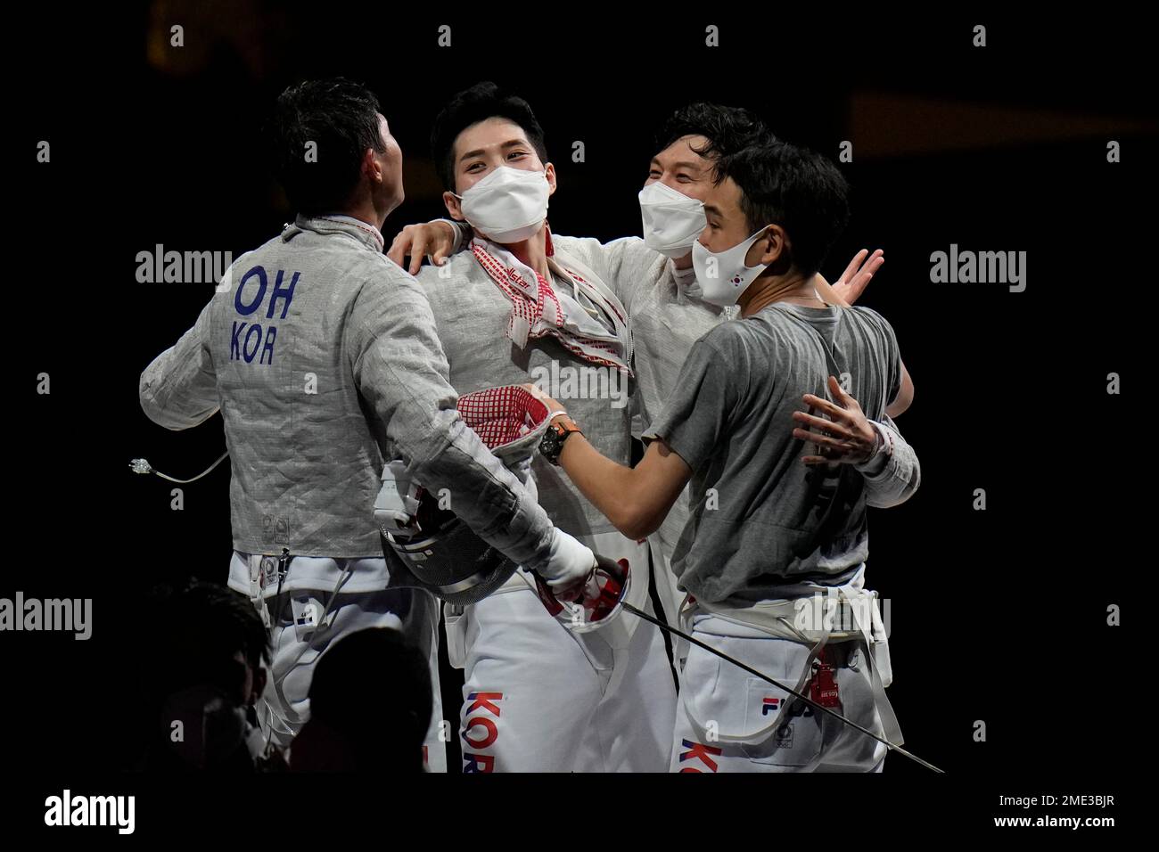 South Korea team celebrate defeating Italy and won the gold medal in ...