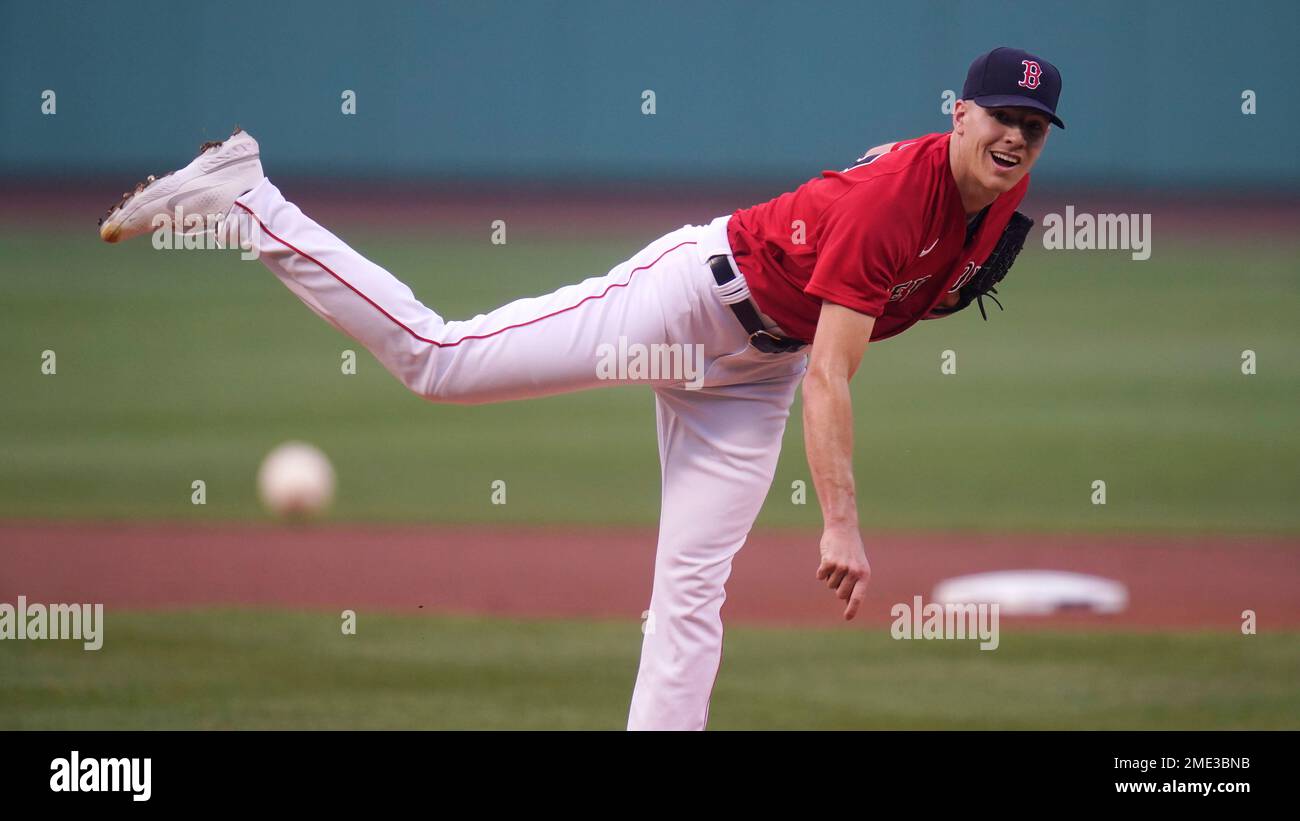 Boston Red Sox starting pitcher Nick Pivetta delivers during a baseball ...