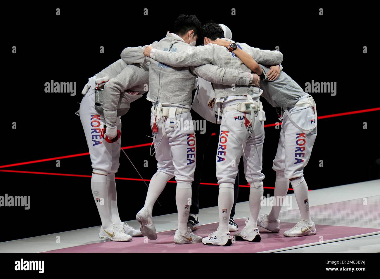 South Korea team celebrate defeating Italy and won the gold medal in ...