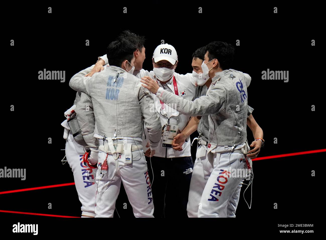 South Korea team celebrate defeating Italy and won the gold medal in ...