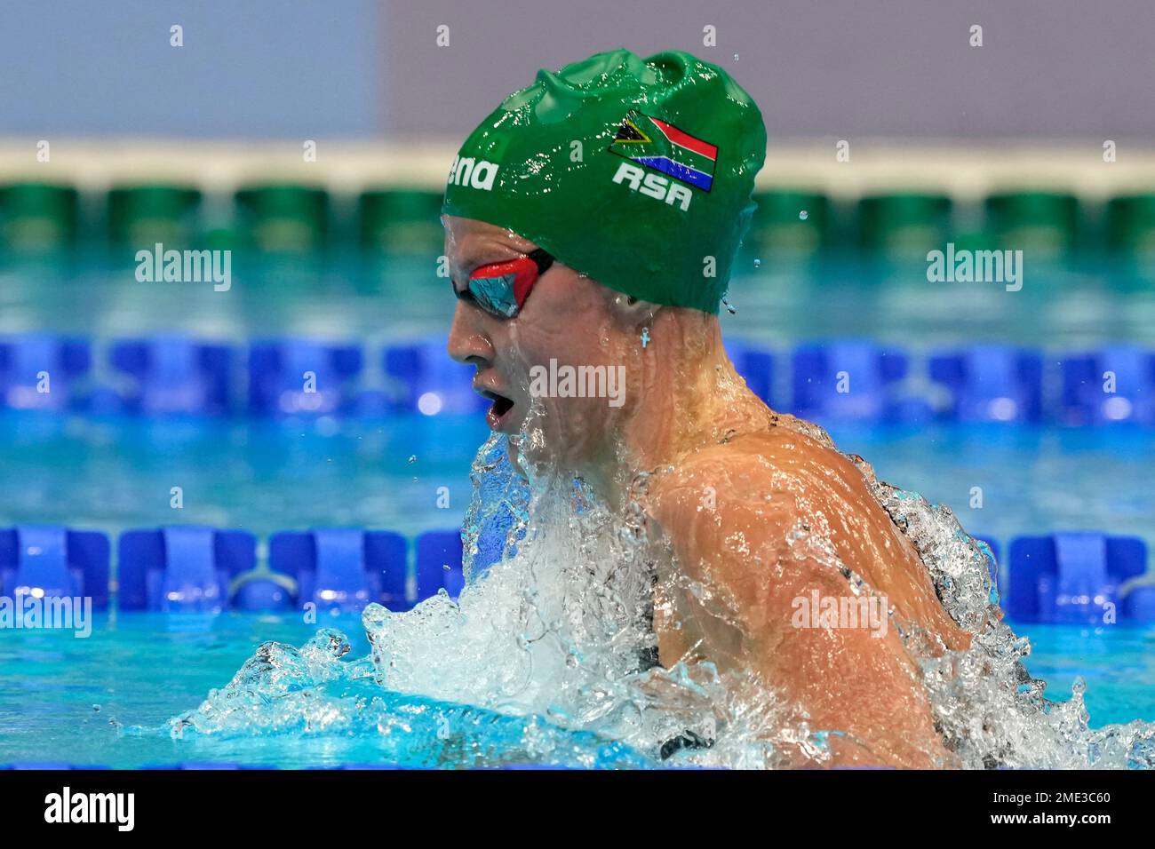 Kaylene Corbett of South Africa swims in a heat in the women's 200 ...