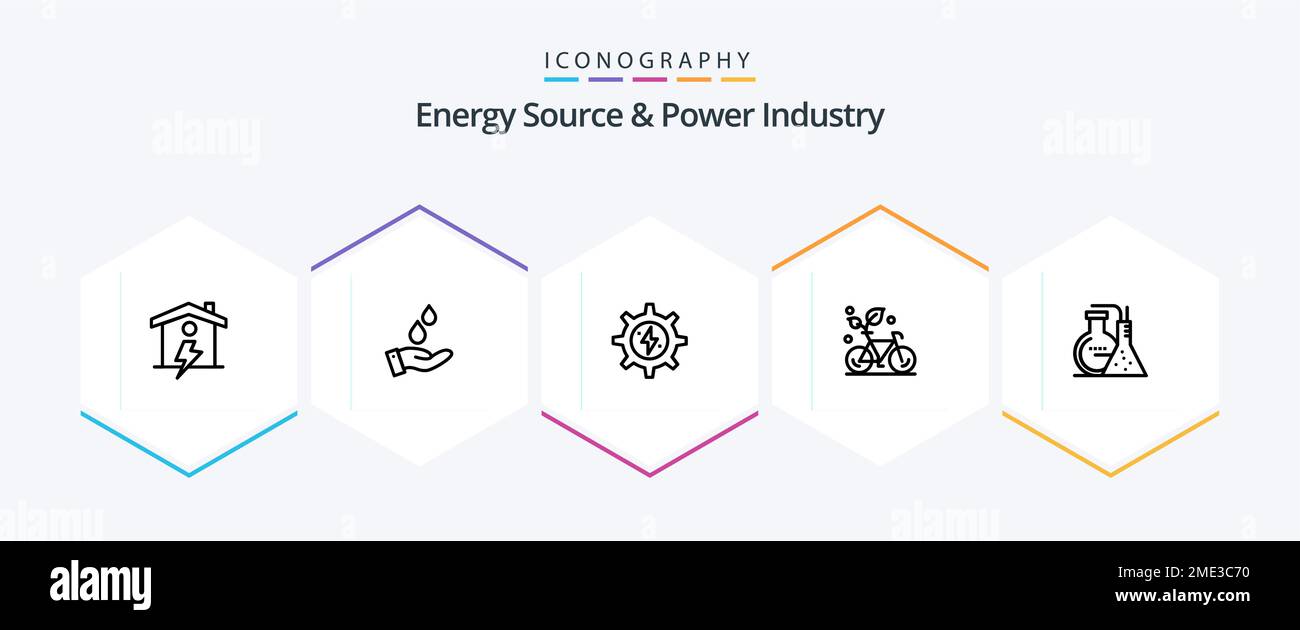 Energy Source And Power Industry 25 Line icon pack including chemicals ...