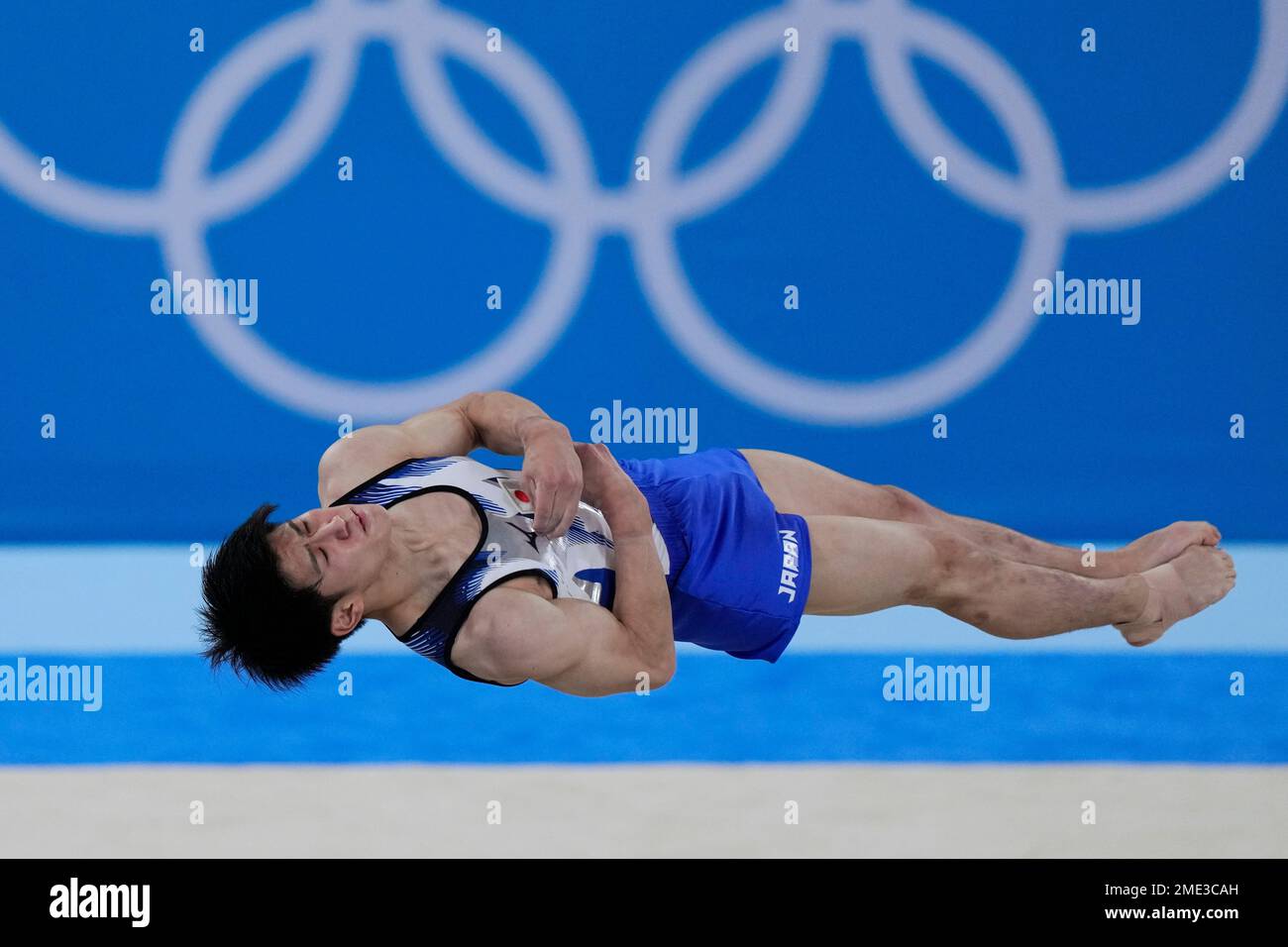 Daiki Hashimoto, of Japan, performs on the floor during the artistic ...