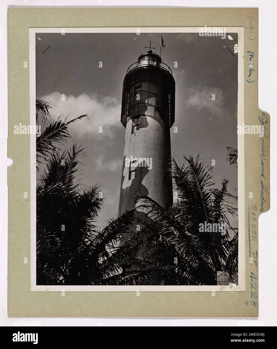 Lighthouse and Shadows. Picturesque Barber Point Lighthouse, towering ...