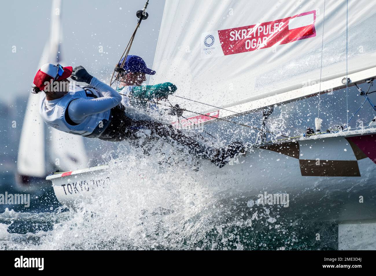 Poland's Jolanta Ogar and Agnieszka Skrzypulec compete during the 470 ...