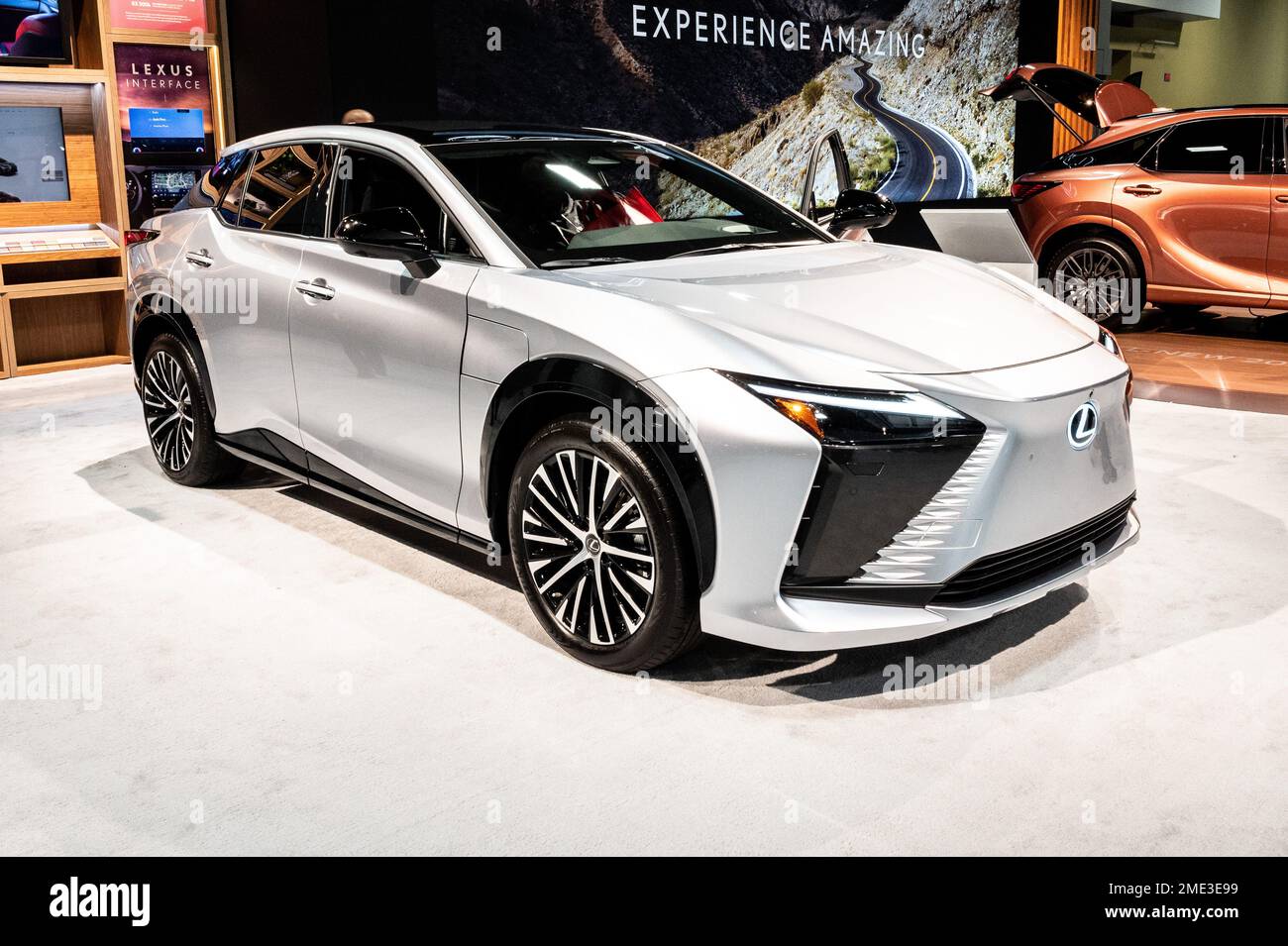 The 2023 Lexus RZ 450e at the Washington, D.C. Auto Show at the Walter ...