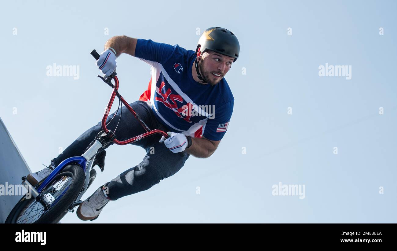 United States' Nick Bruce trains at the 2020 Summer Olympics, Wednesday ...