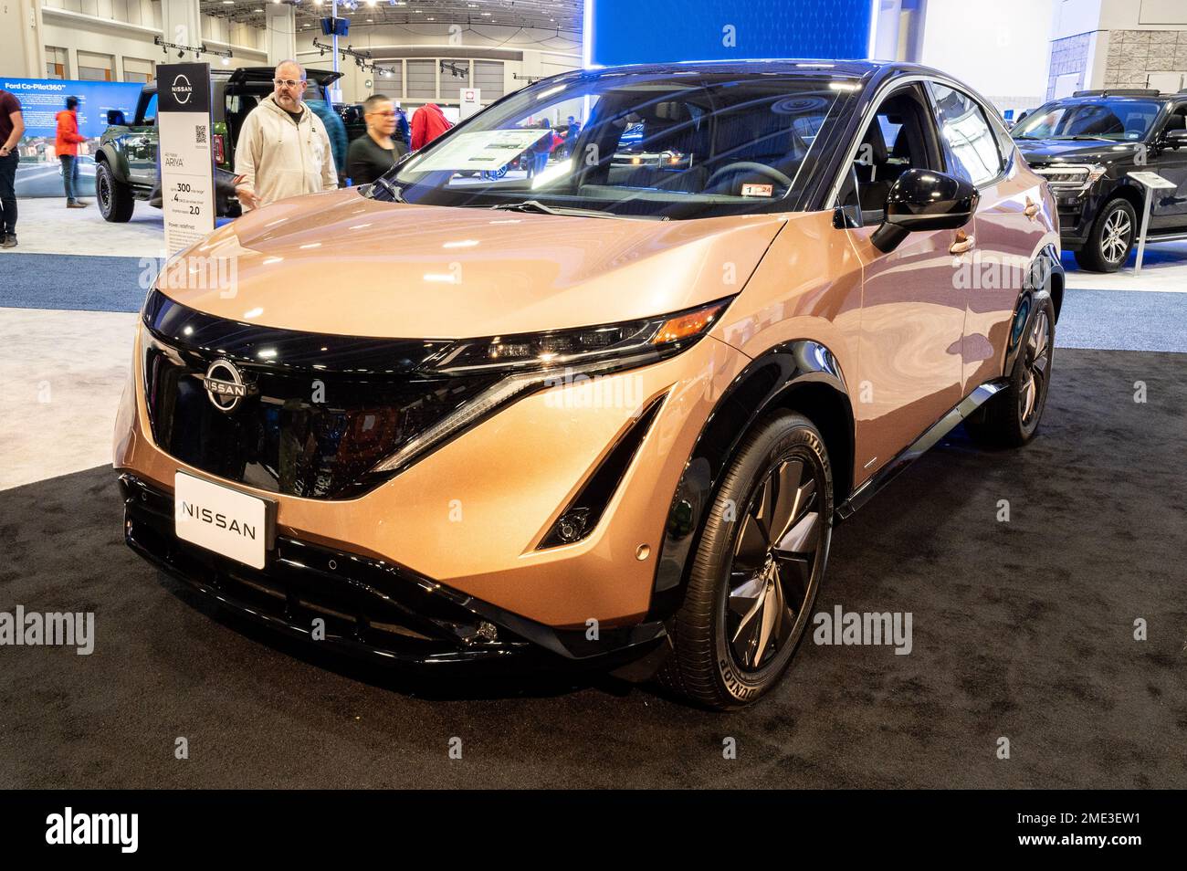The 2023 Nissan Ariya at the Washington, D.C. Auto Show at the Walter E ...