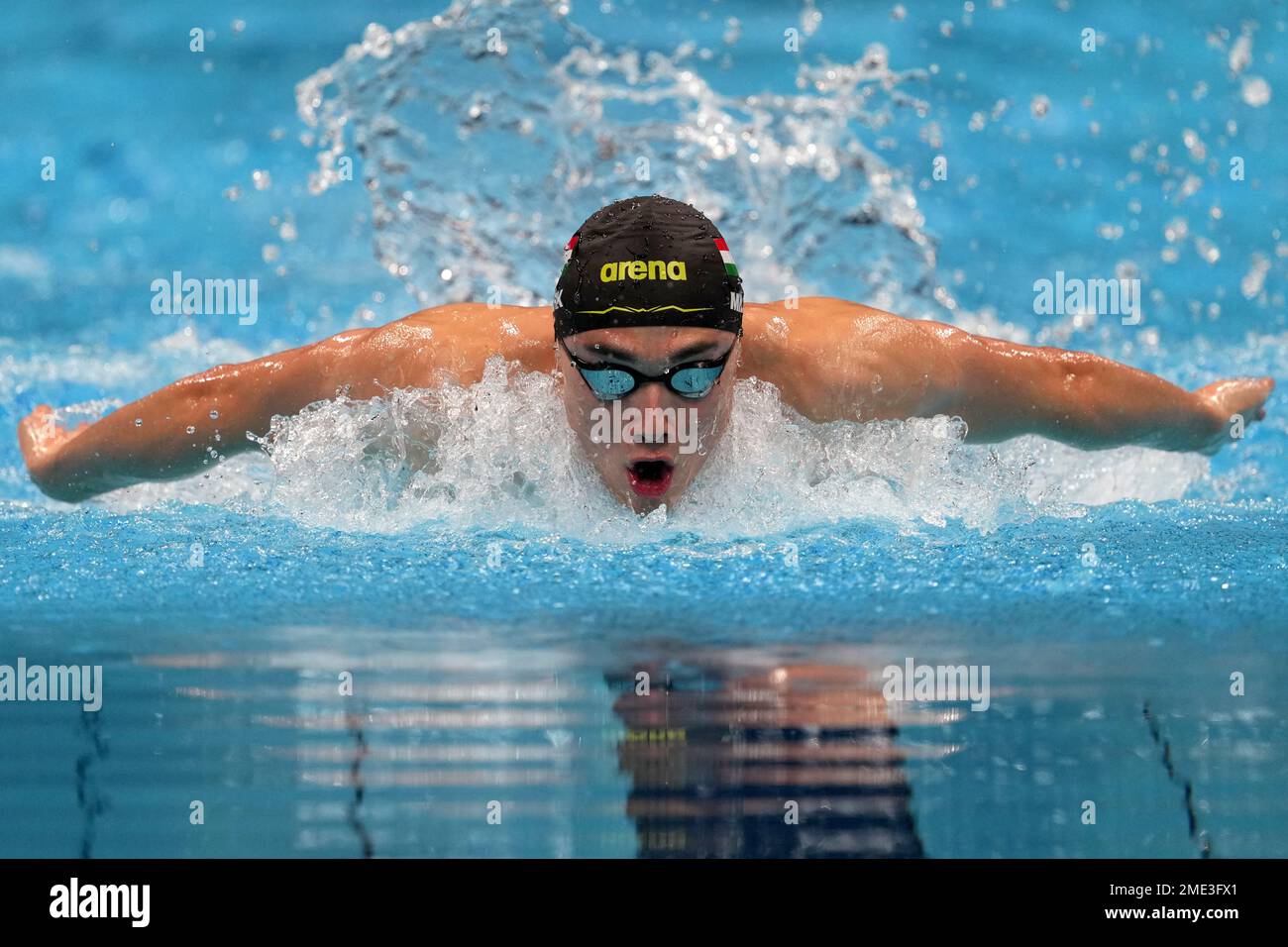 Kristof Milak of Hungary swims in a men's 200-meter butterfly final at ...