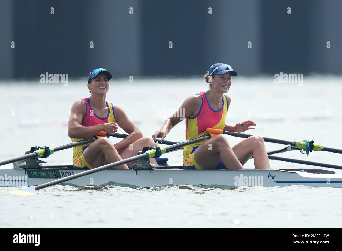 Ancuta Bodnar and Simona Radis of Romania celebrate after winning the ...