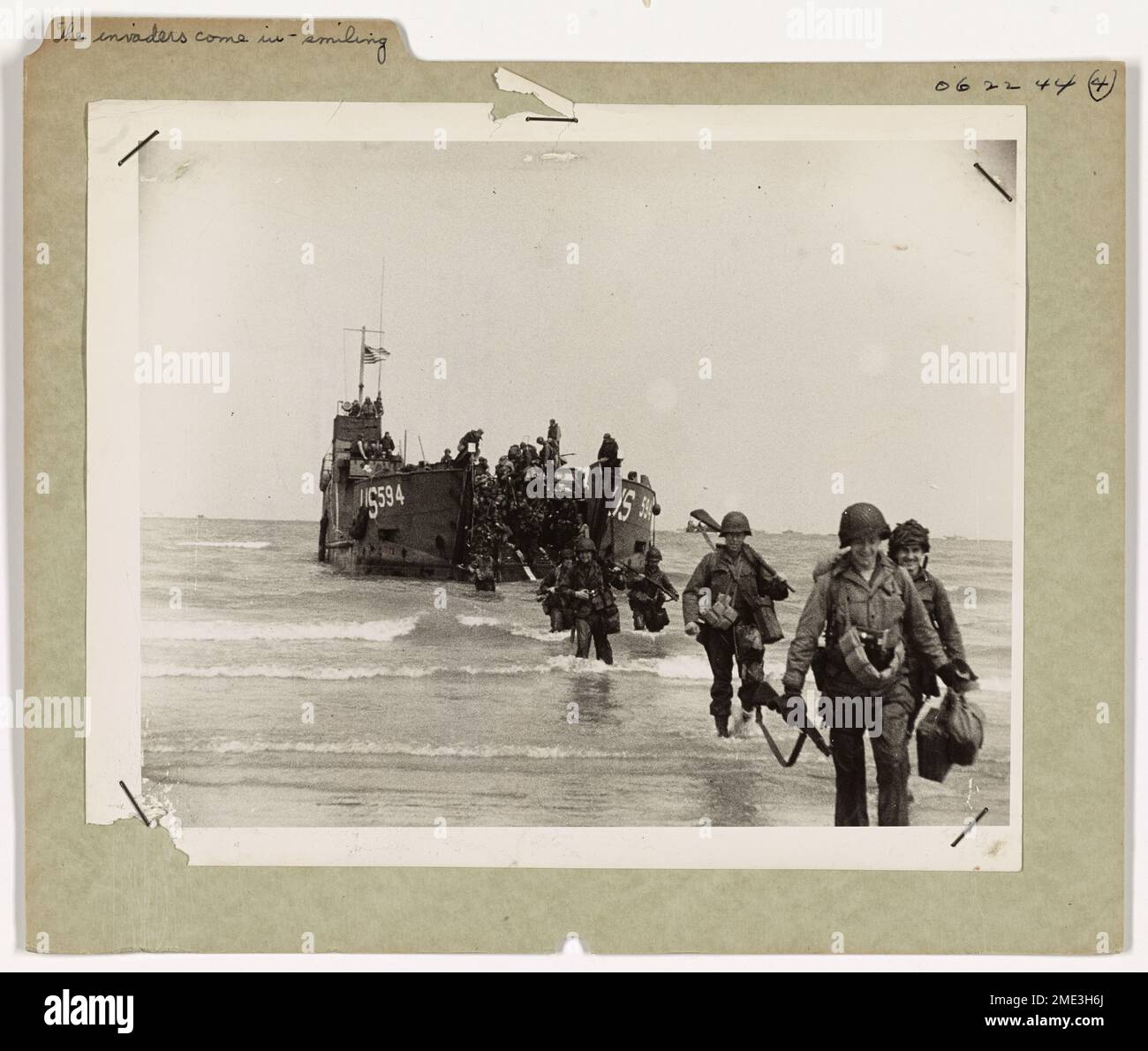 The Invaders Come In - Smiling. From a French invasion beach, a Coast ...