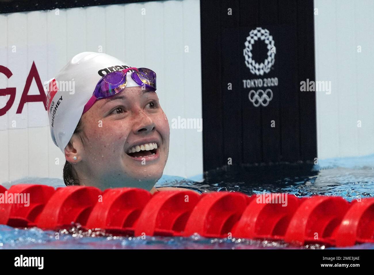 Siobhan Bernadette Haughey of Hong Kong smiles after the women's 200 ...