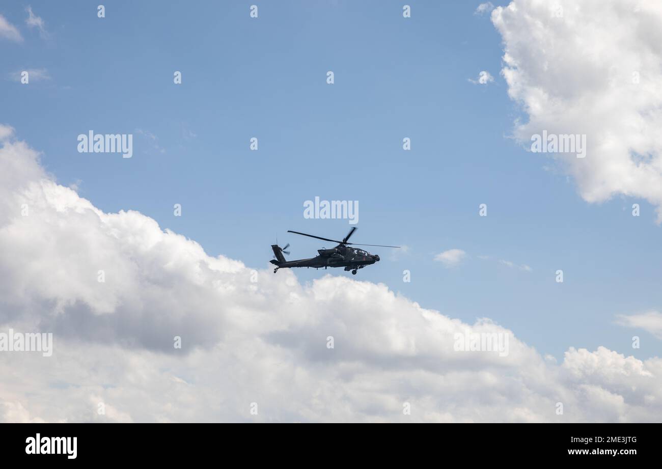 A U.S. Army AH-64 Apache attack helicopter assigned to 1-3rd Attack ...