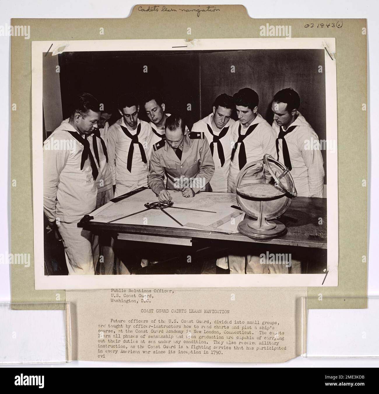 Future U.S. Coast Guard officers learn navigation at the Coast Guard ...