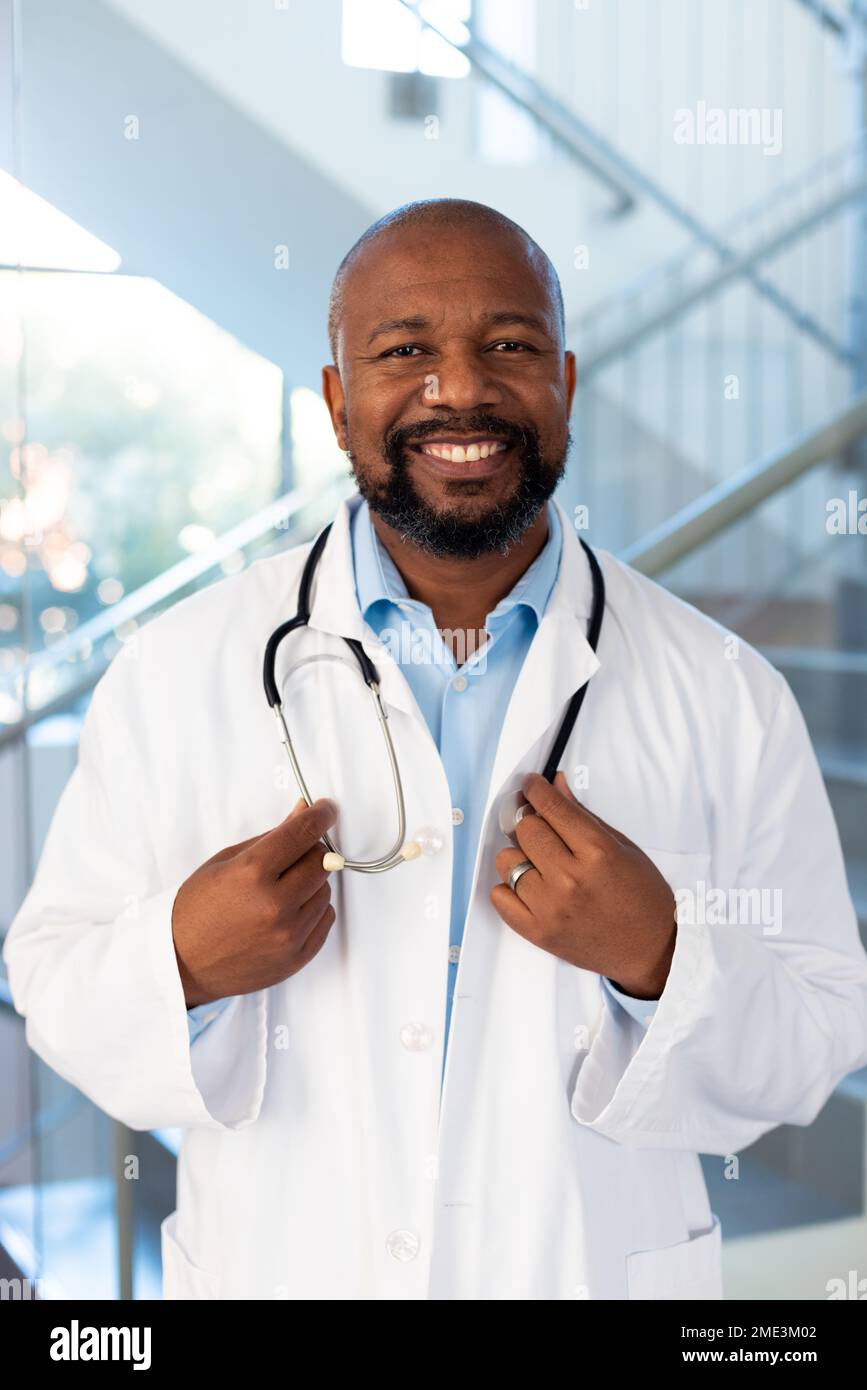 Portrait smiling african male doctor hi-res stock photography and ...