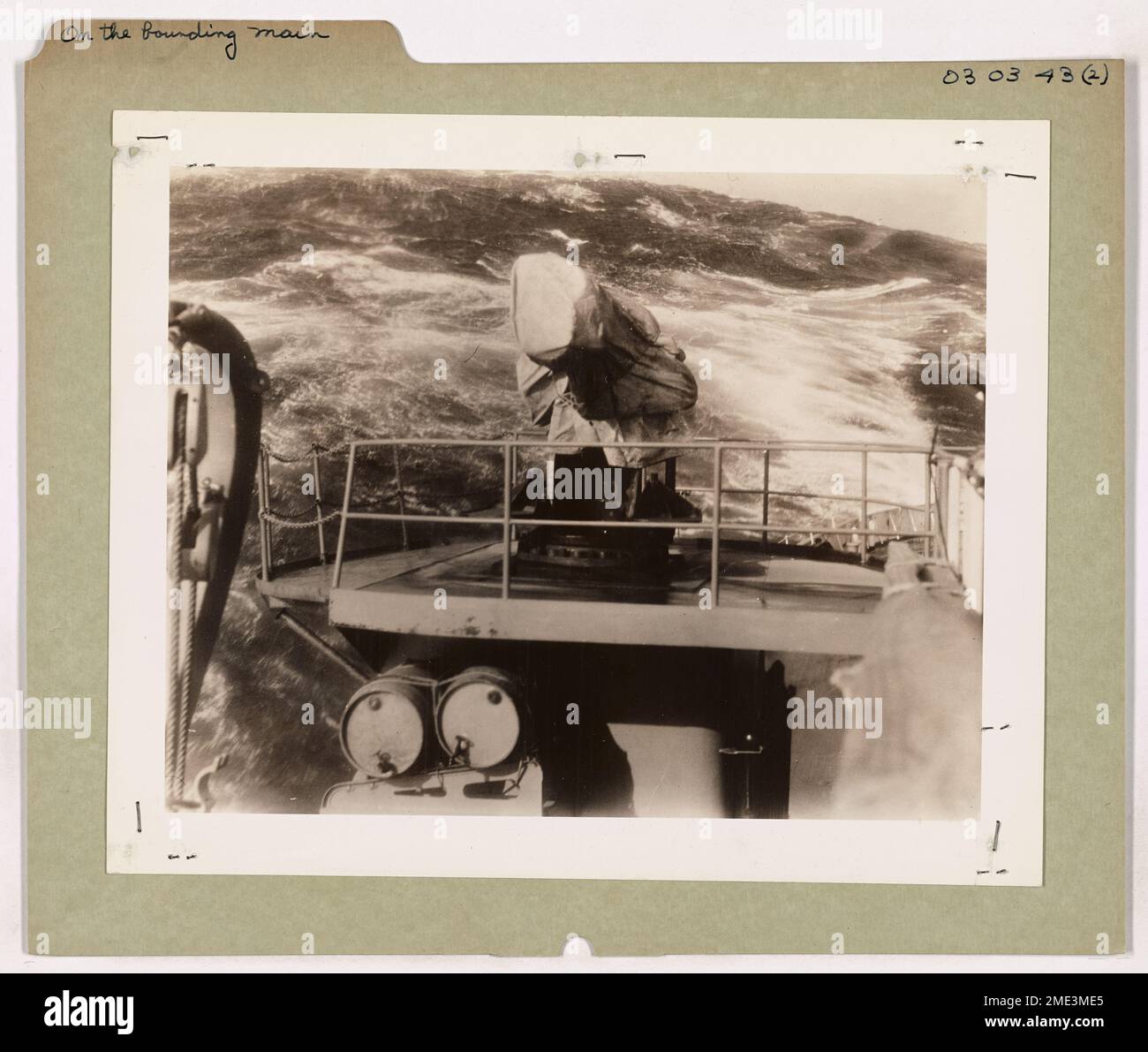 A Coast Guard cutter plows through mountainous waves while on anti ...