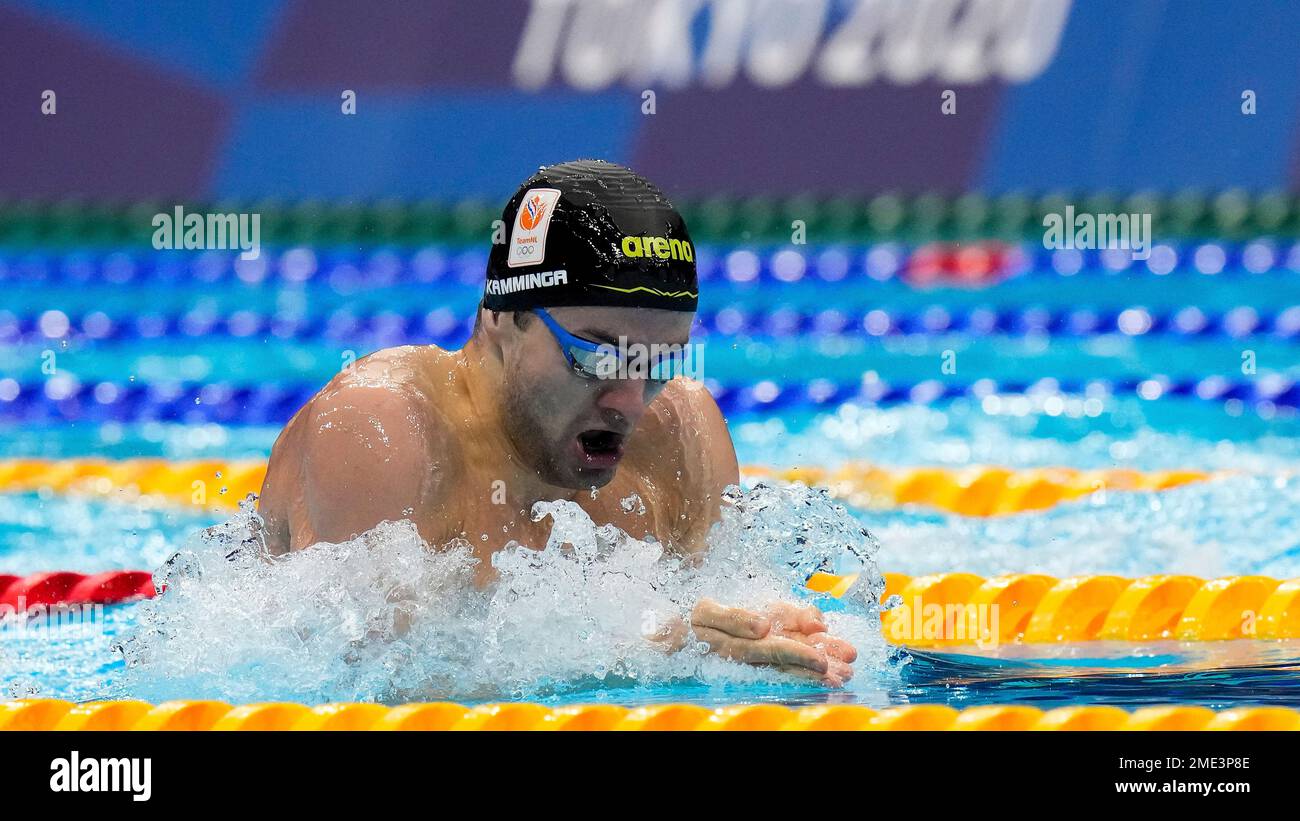 Arno Kamminga, of the Netherlands, swims in a heat of the men's 200 ...