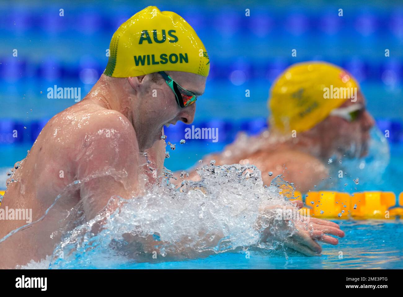 Matthew Wilson of Australia swims in a heat of the men's 200-meter ...