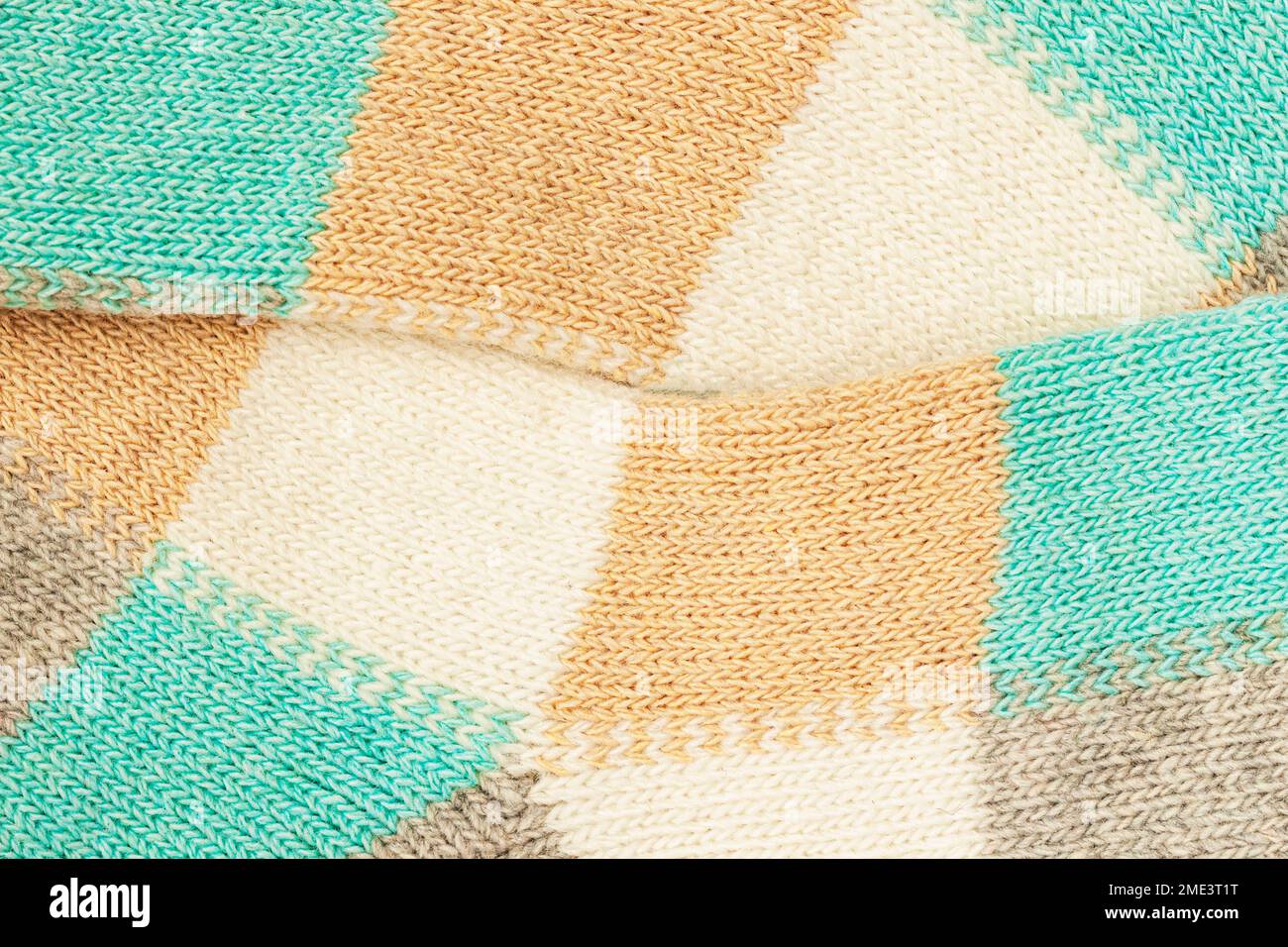 Handmade wool knitted fabric, colorful wool background texture. Warm ...