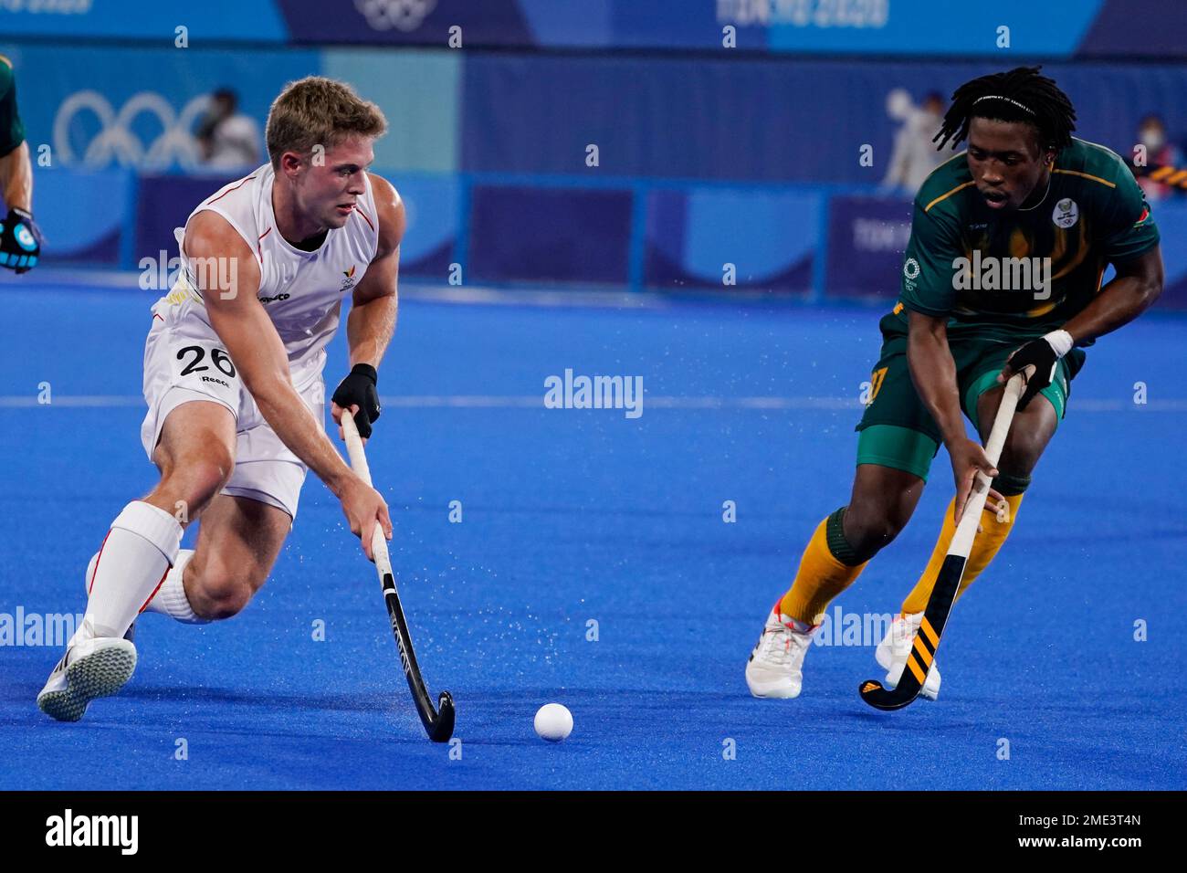South Africa's Nqobile Mansuet Ntuli, right, and Belgium's Victor Nicky ...
