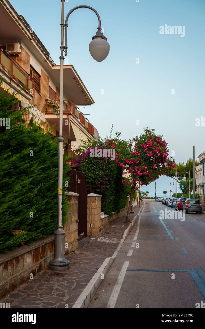 Traditional italian street in Scauri, Italy Stock Photo - Alamy