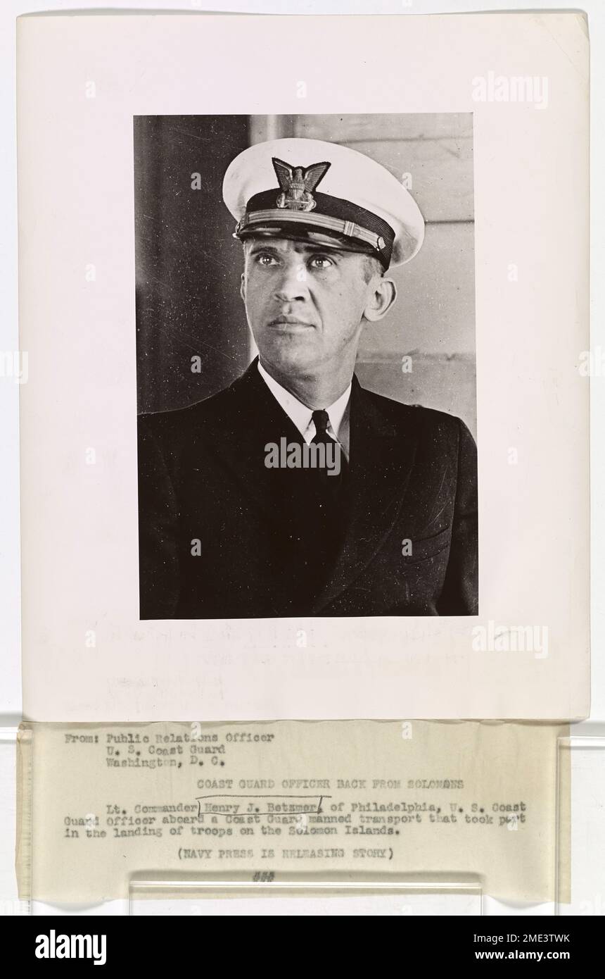 Lt. Commander Henry J. Betzner, a Coast Guard officer from Philadelphia ...