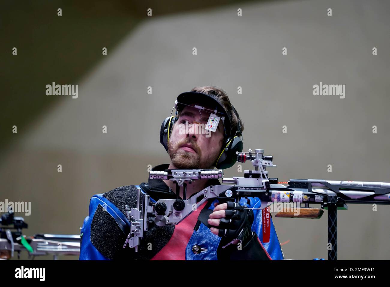 Lucas Kozeniesky, of the United States, prepares to compete in the ...