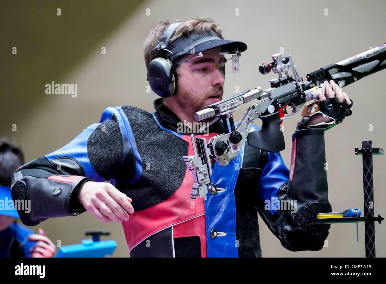 Lucas Kozeniesky, of the United States, prepares to compete in the ...