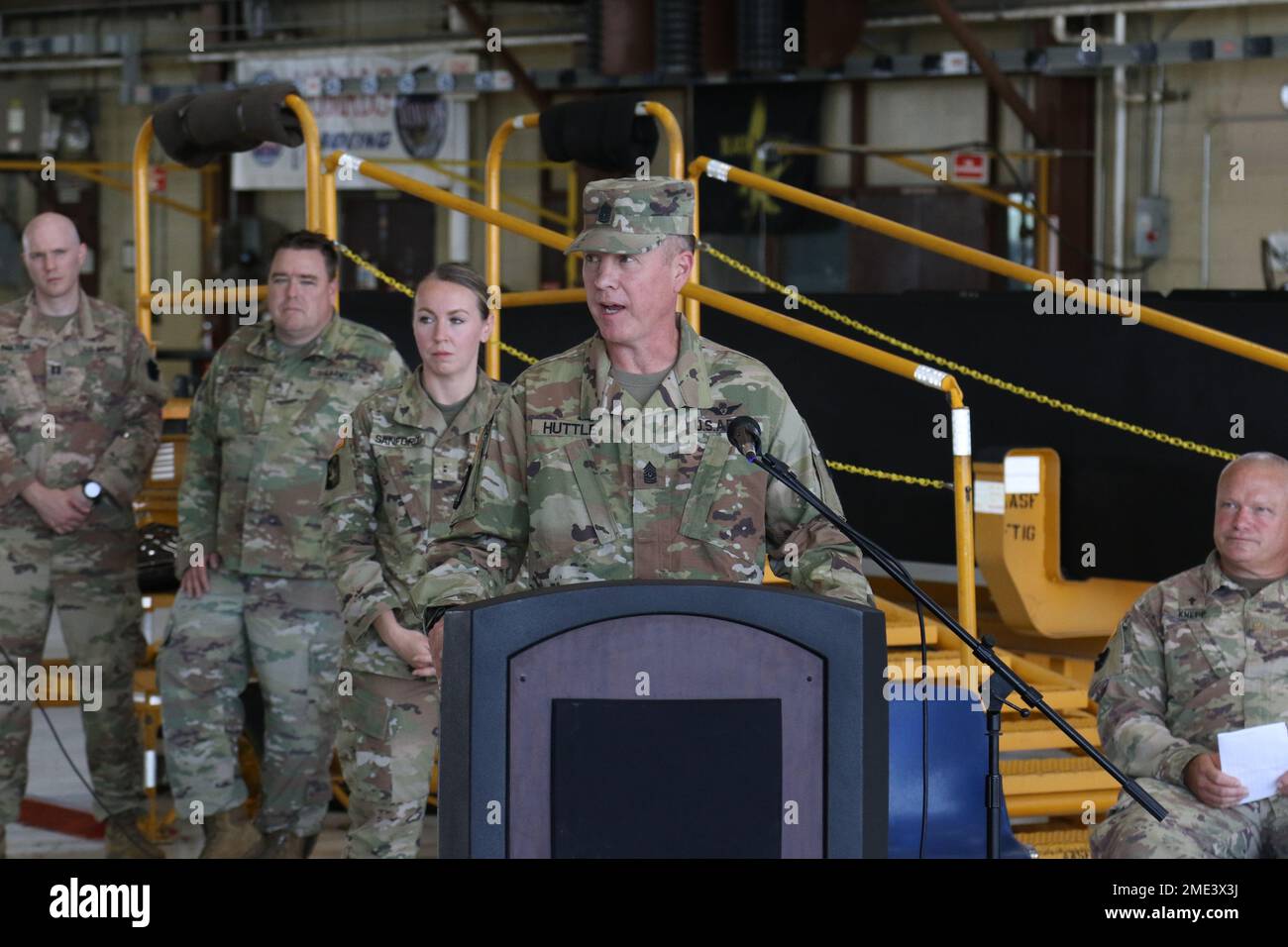 U.S. Army Command Sgt. Maj. Jeff Huttle, incoming senior enlisted ...