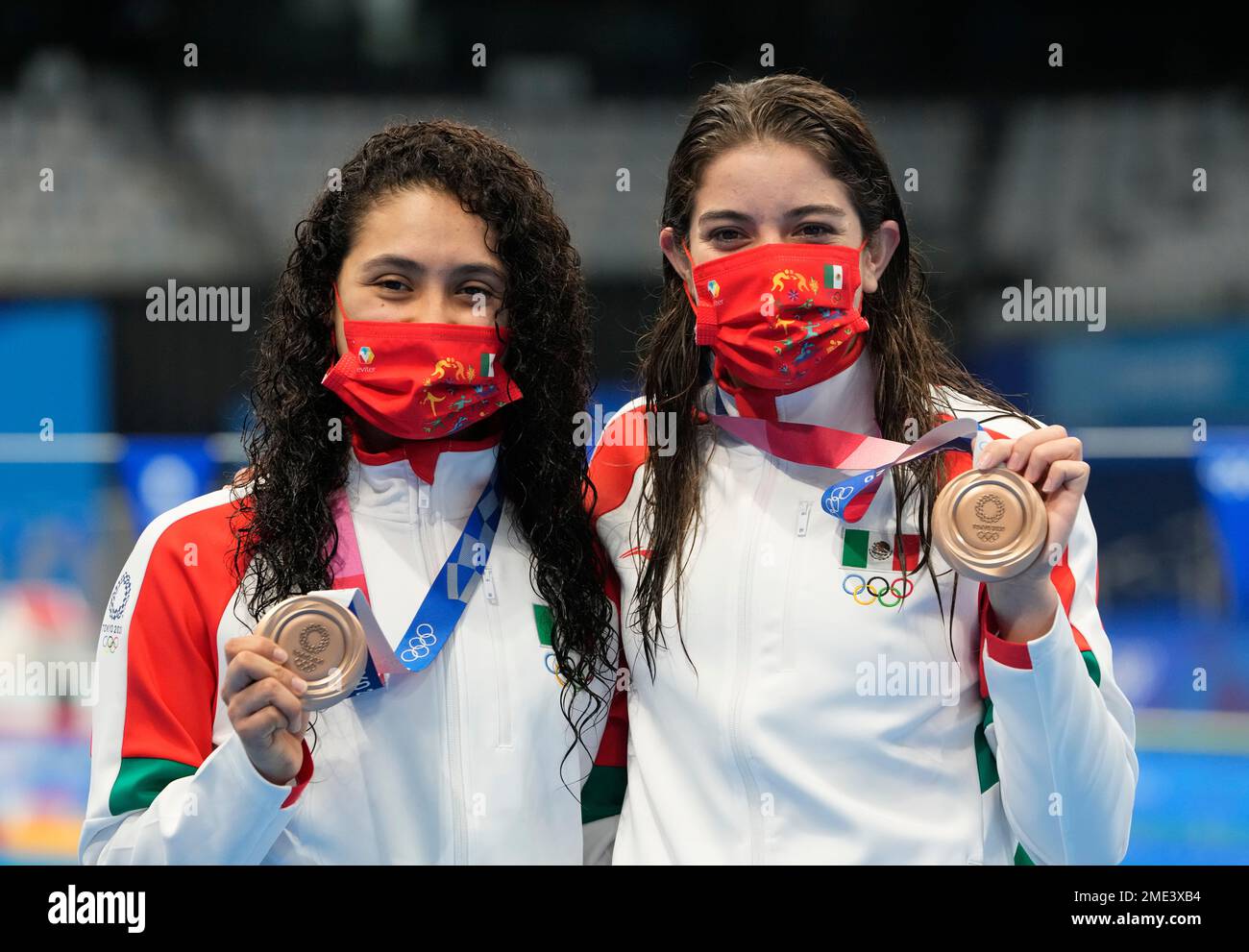 Gabriela Agundez Garcia and Alejandra Orozco Loza of Mexico pose for a ...