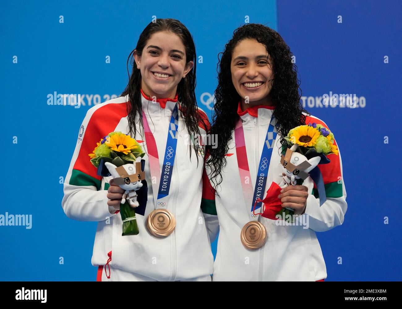 Gabriela Agundez Garcia and Alejandra Orozco Loza of Mexico pose for a ...
