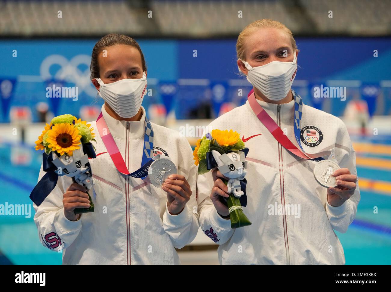 Jessica Parratto and Delaney Schnell of the United States' pose for a ...