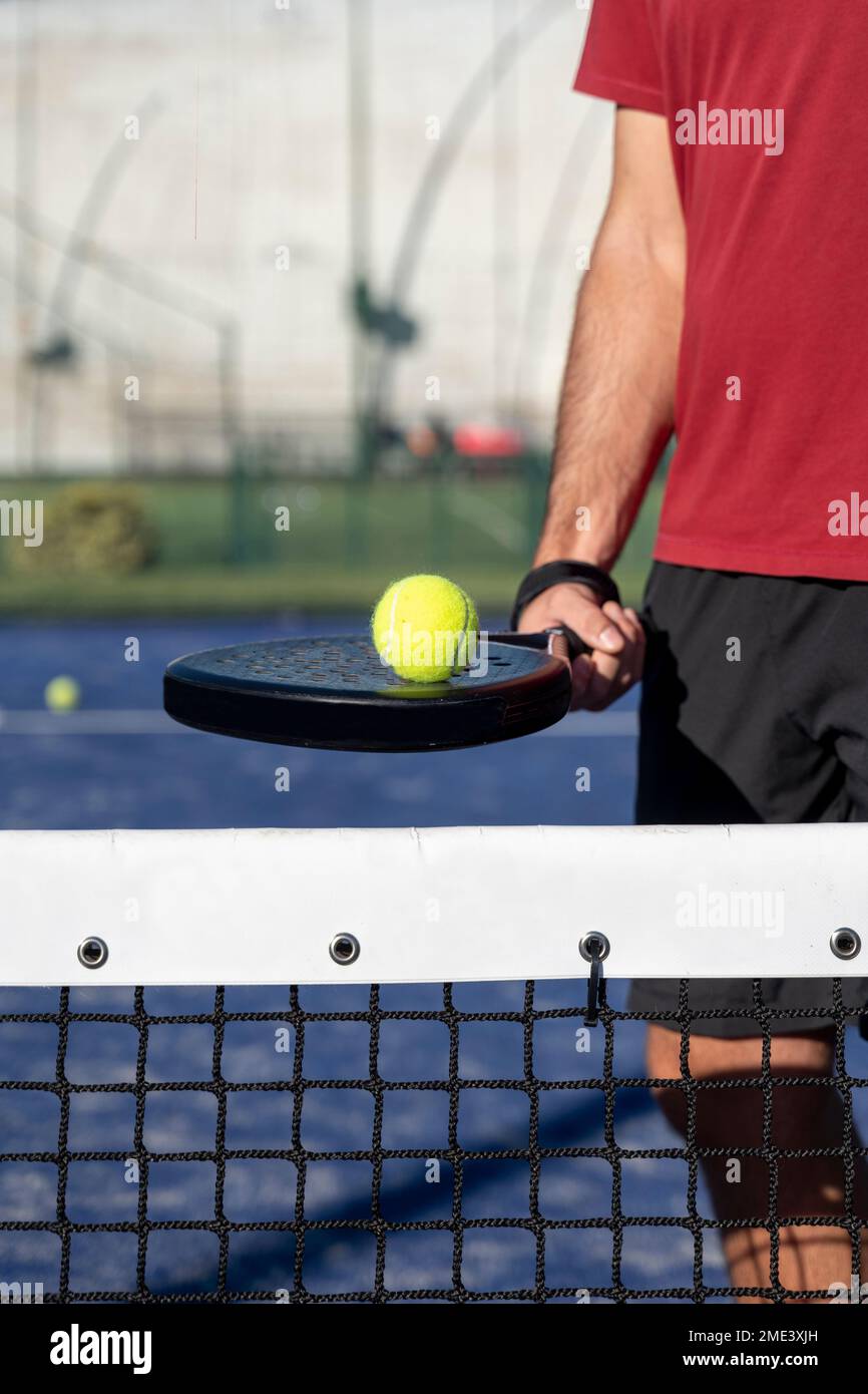 Man holding racket on hi-res stock photography and images - Alamy