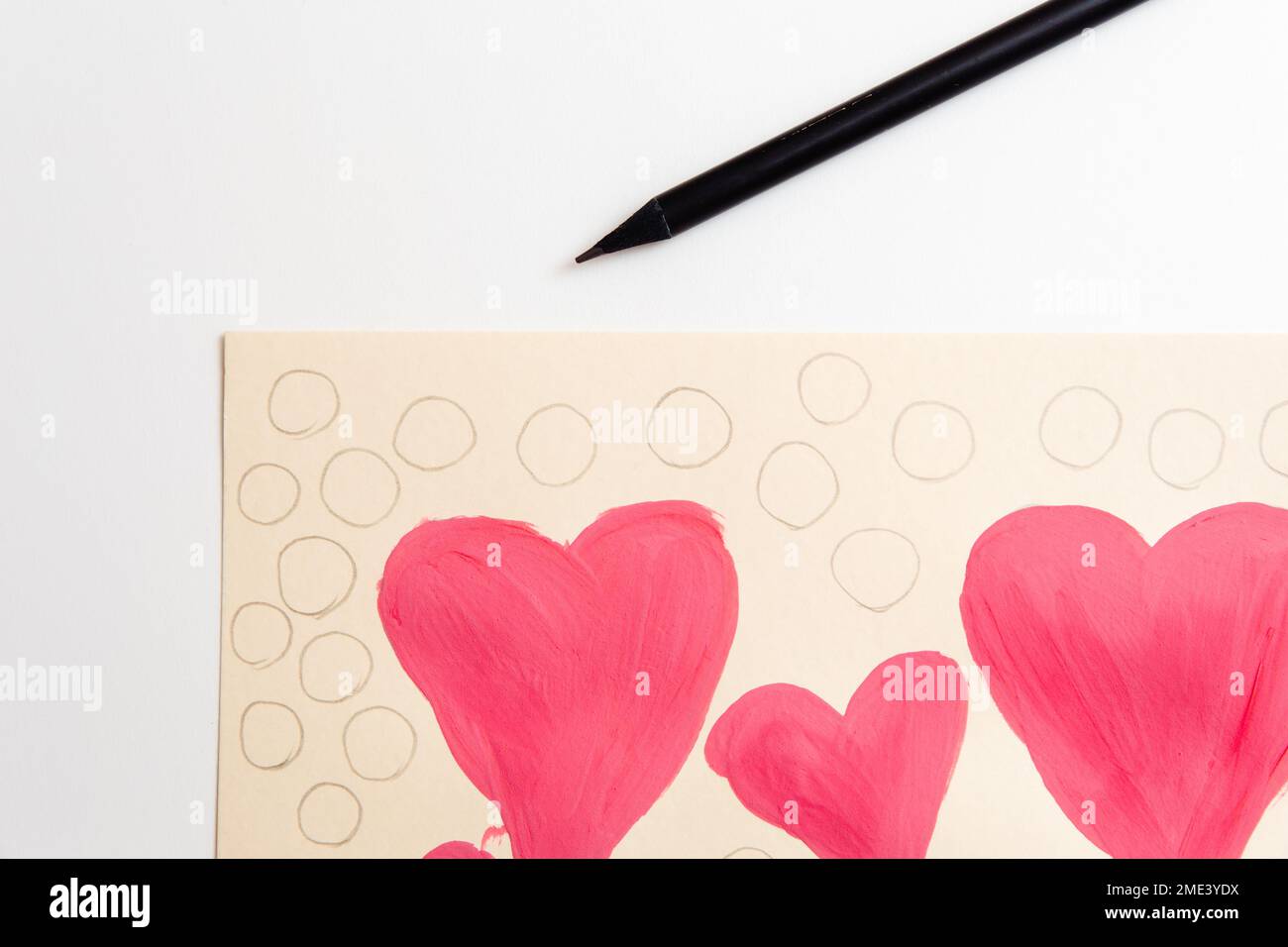 How to make cute paper heart for Valentines day. Children art project ...