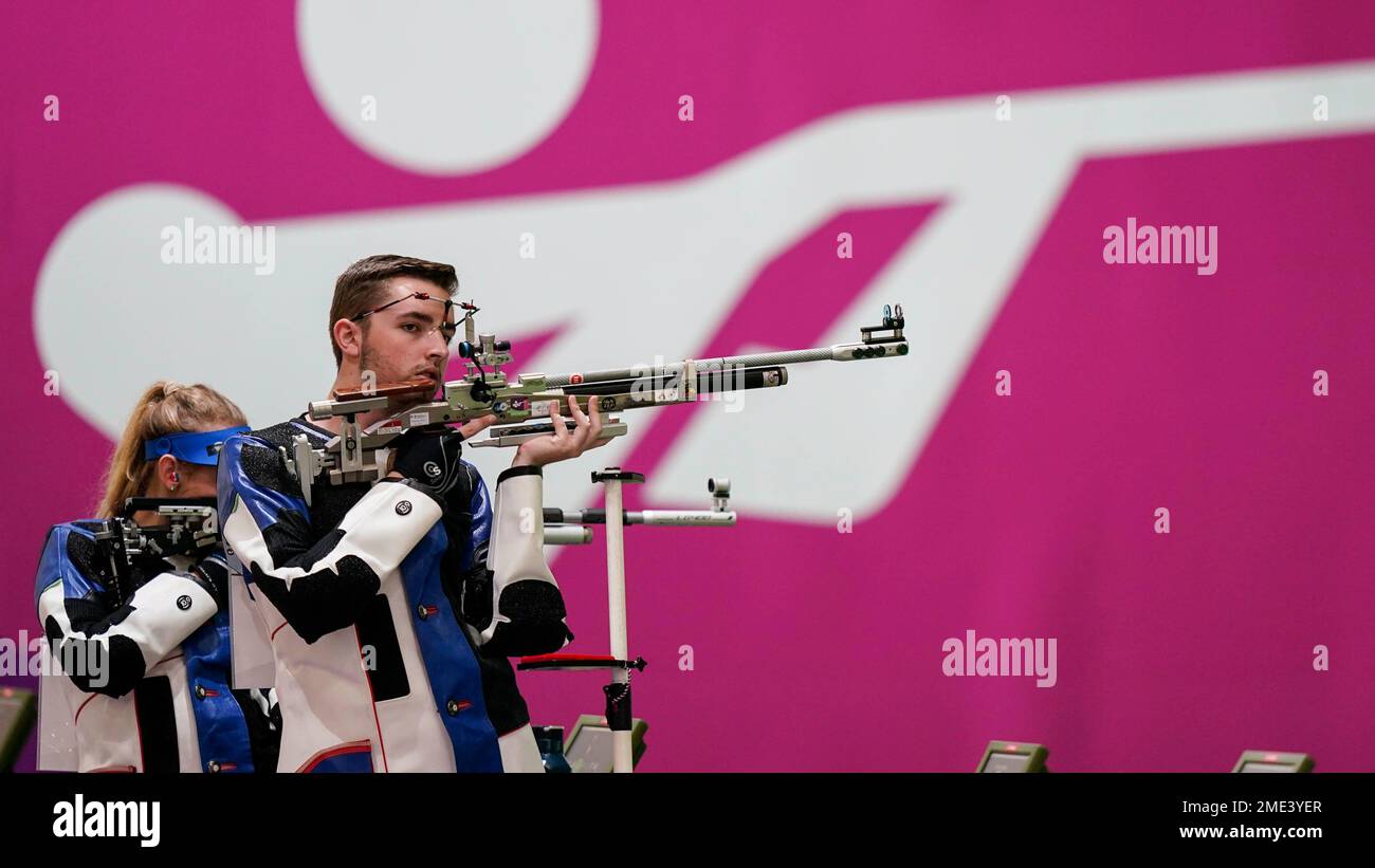 Alison Marie Weisz, left, William Shaner, of the United States, compete ...