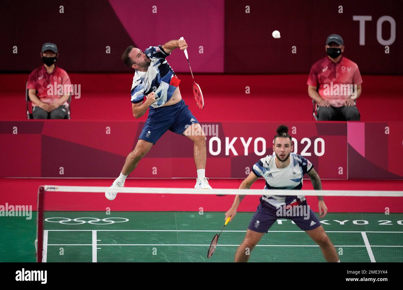 Britain's Ben Lane and Sean Vendy play against India's Satwiksairaj ...