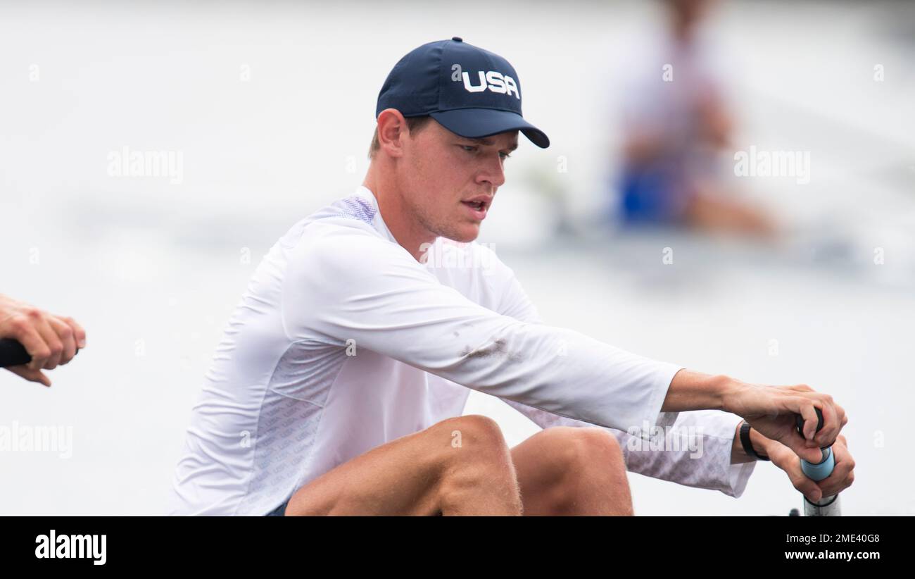United States' Alexander Richards trains at the 2020 Summer Olympics ...