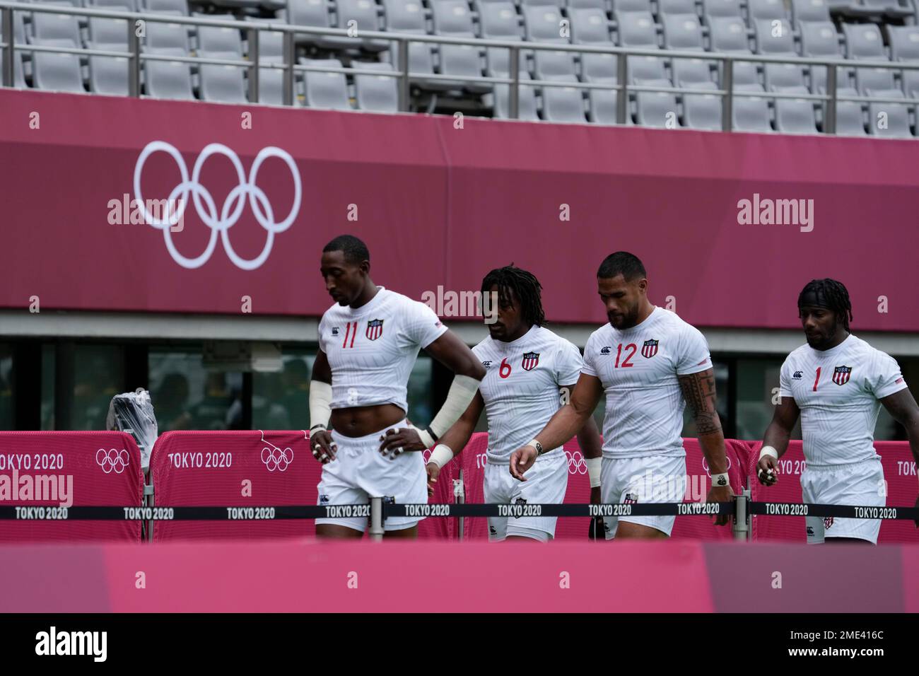 United States team members, from left, Perry Baker, Kevon Williams ...