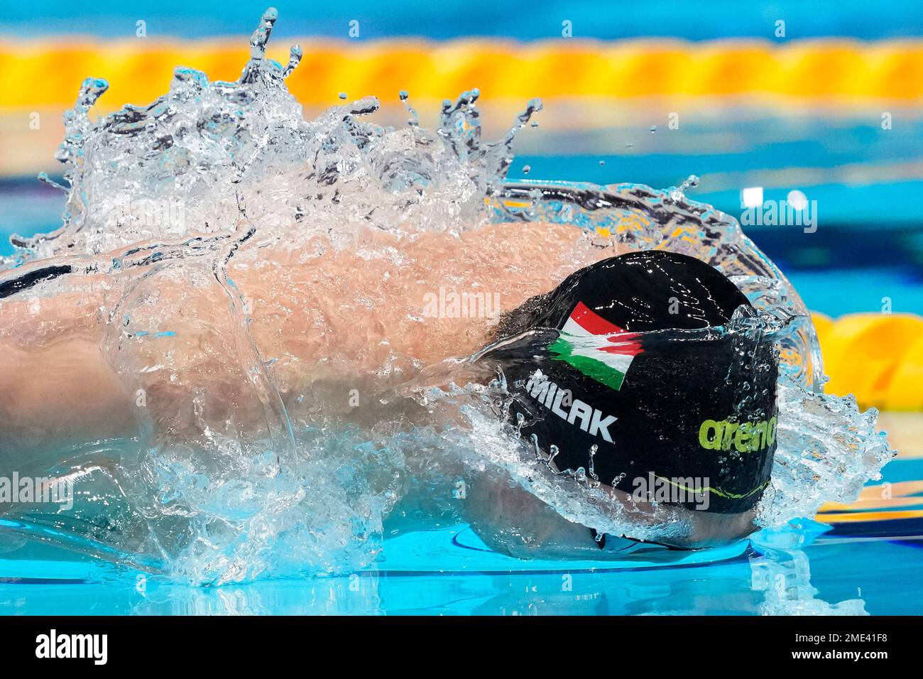 Kristof Milak, of Hungary, swims in a men's 200-meter butterfly ...