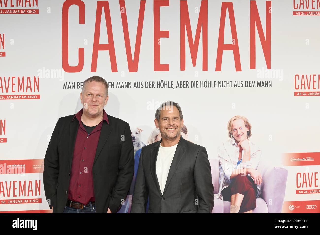 Munich, Germany. 23rd Jan, 2023. Actors Karsten Kaie (l) and Moritz ...