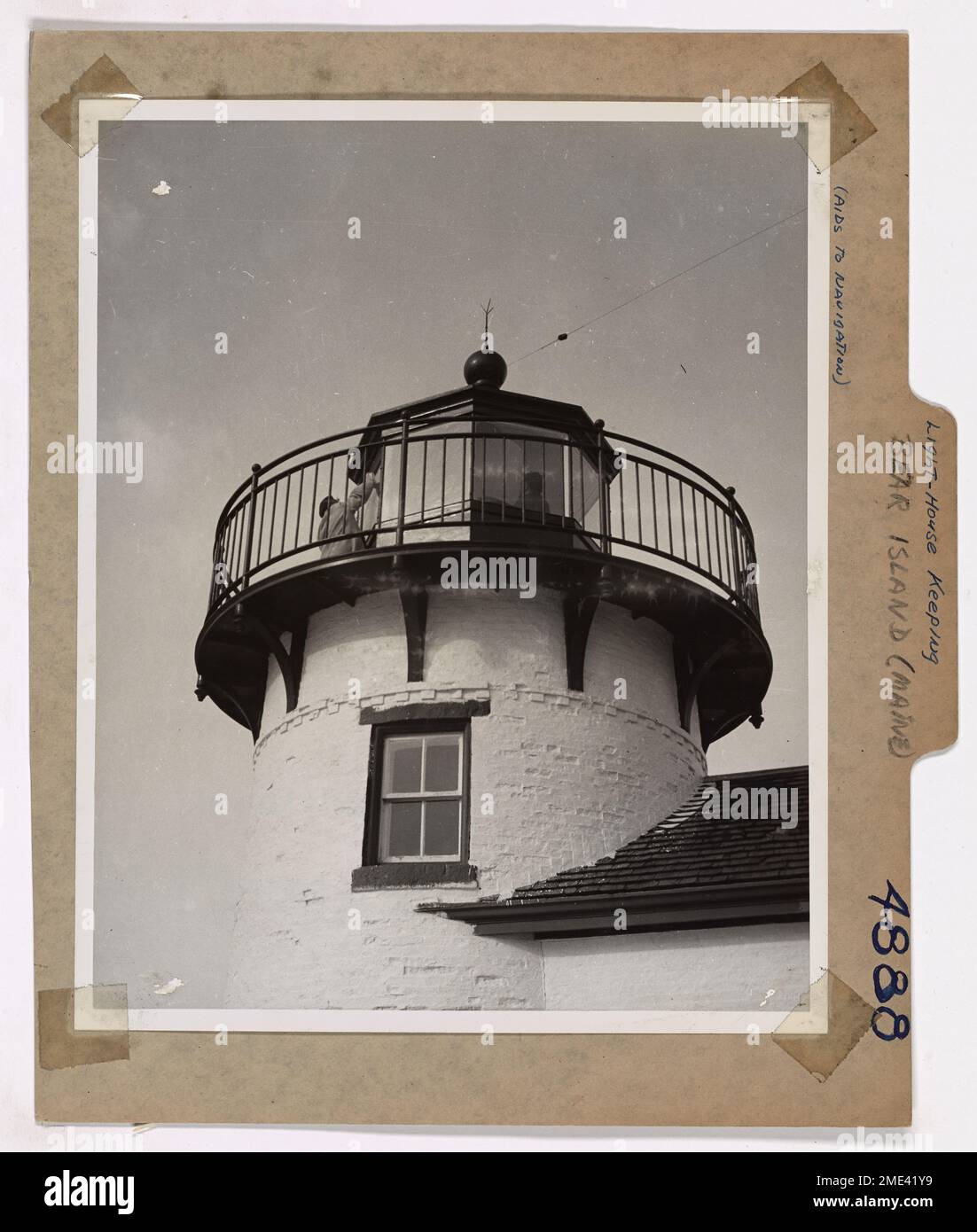 At Bear Island Lighthouse in Maine, Mrs. Andrew W. Kennedy, the wife of ...