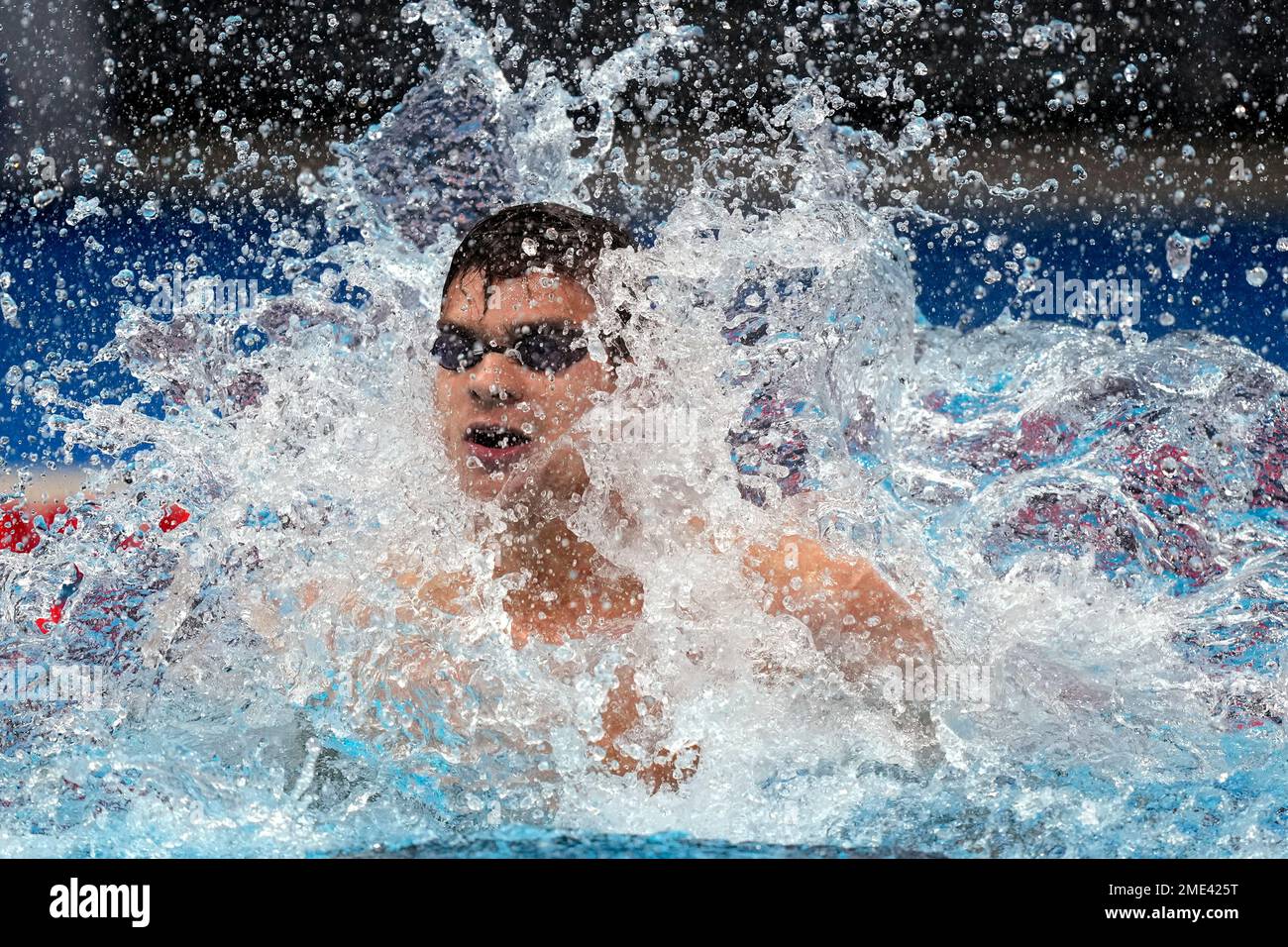 Evgeny Rylov of the Russian Olympic Committee celebrates after winning ...