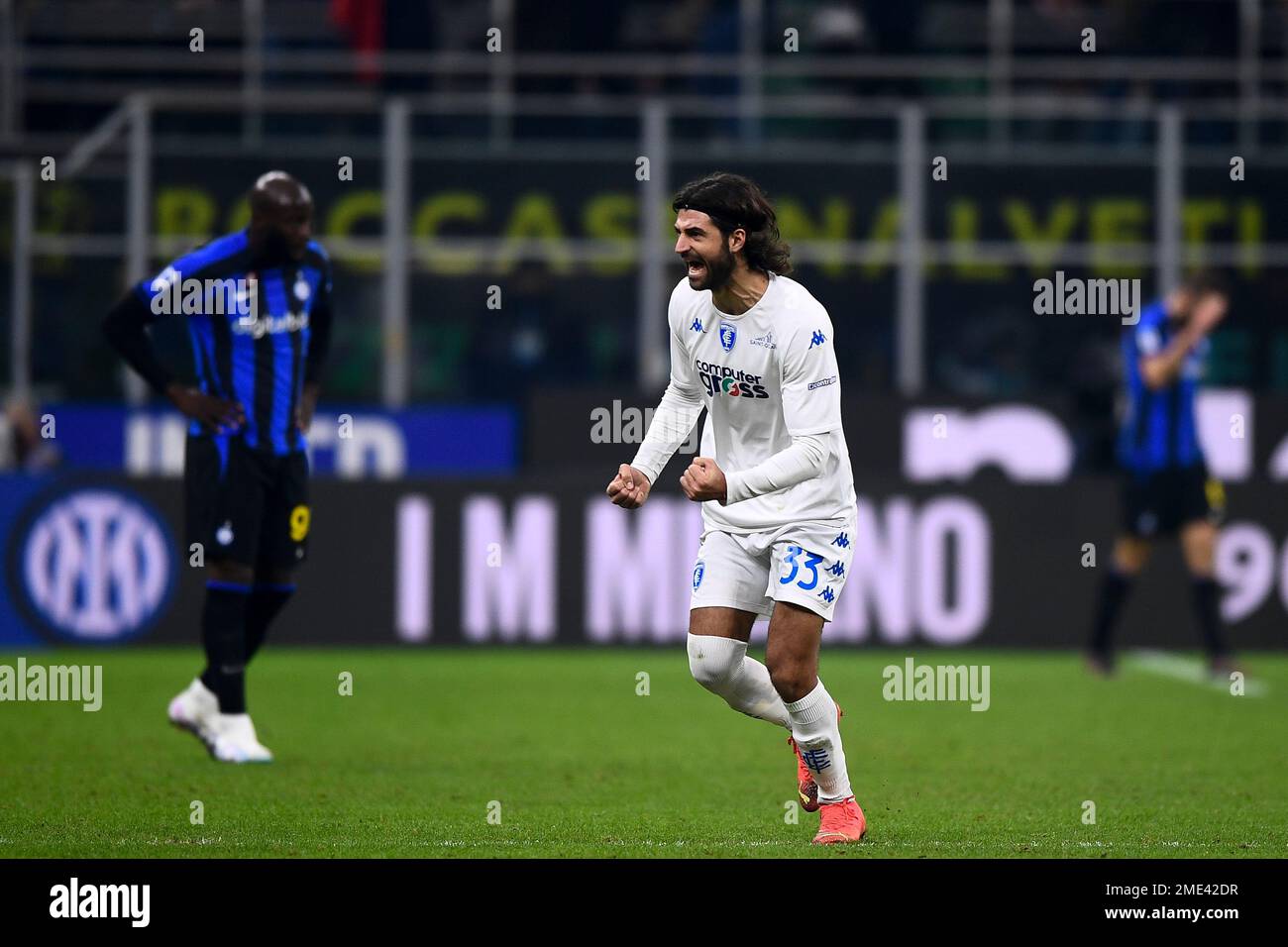 Milan, Italy. 23 January 2023. Sebastiano Luperto of Empoli FC ...