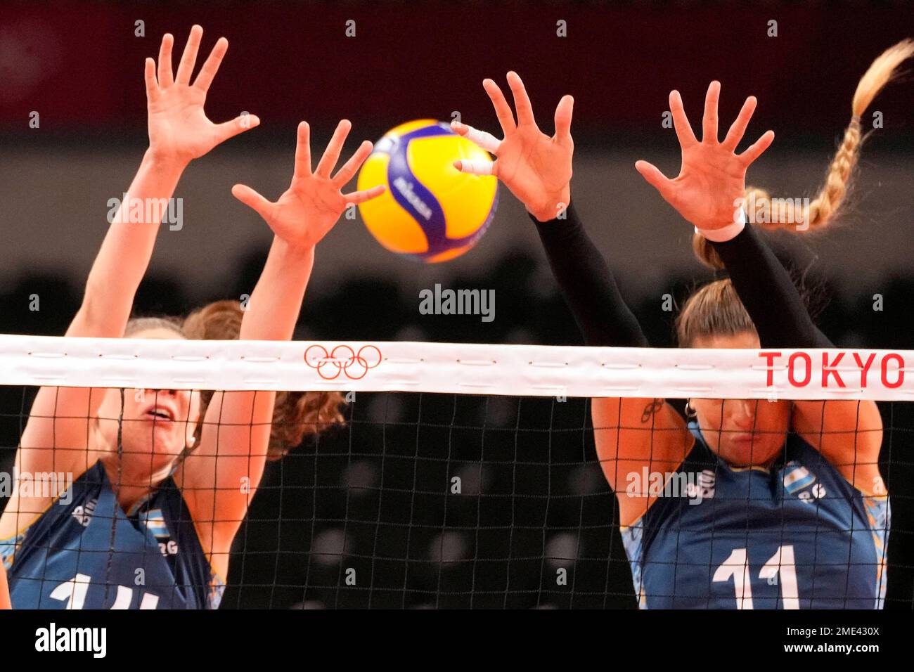 Argentina's Victoria Mayer, left, and Argentina's Julieta Constanza ...