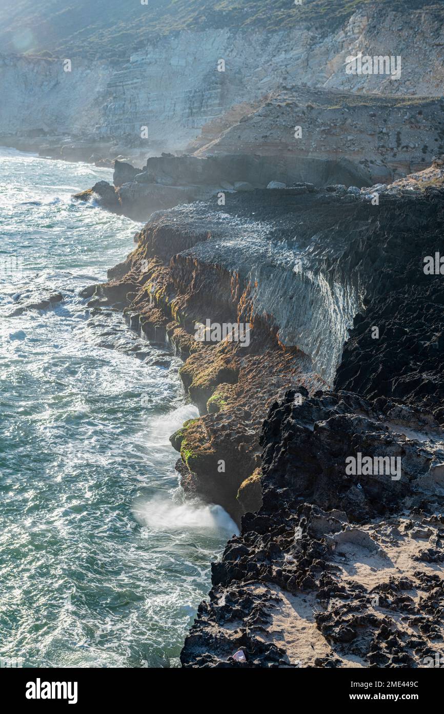 Oman, Dhofar, Salalah, View of rugged coastal cliffs Stock Photo - Alamy