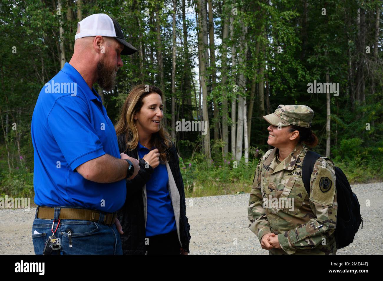 Crowley Fuels Alaska staff talk to U.S. Army Col. Josie Carrasquillo ...