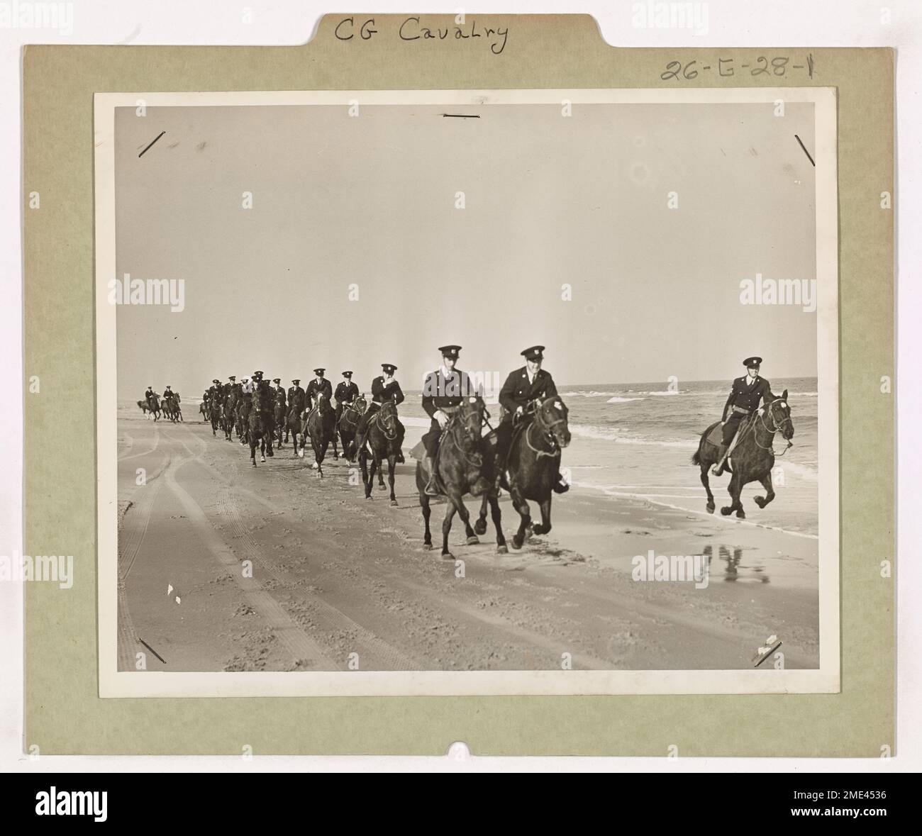 Members of the U.S. Coast Guard’s mounted beach patrol are shown ...