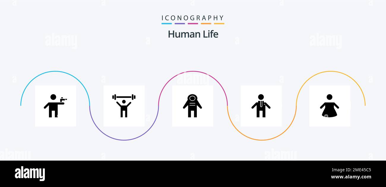 Human Glyph 5 Icon Pack Including . people. weight. people. space ...