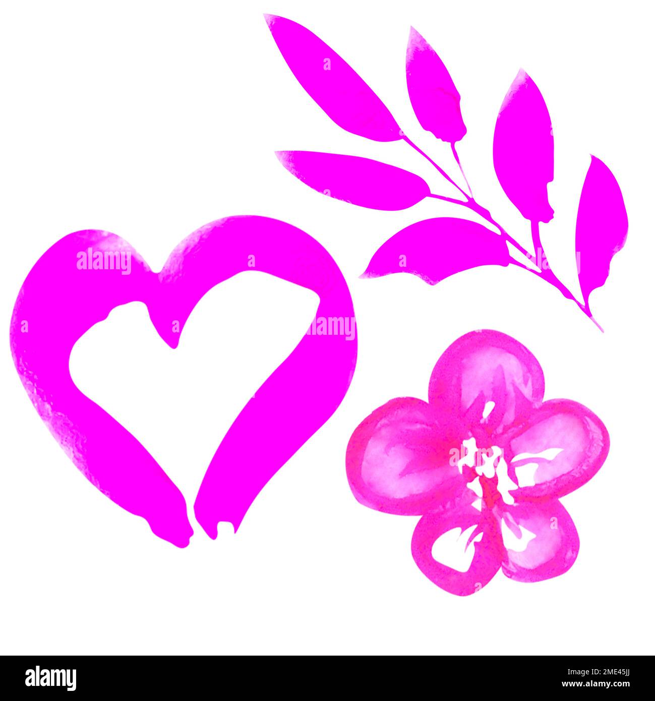 Hot Pink Hearts Clip Art